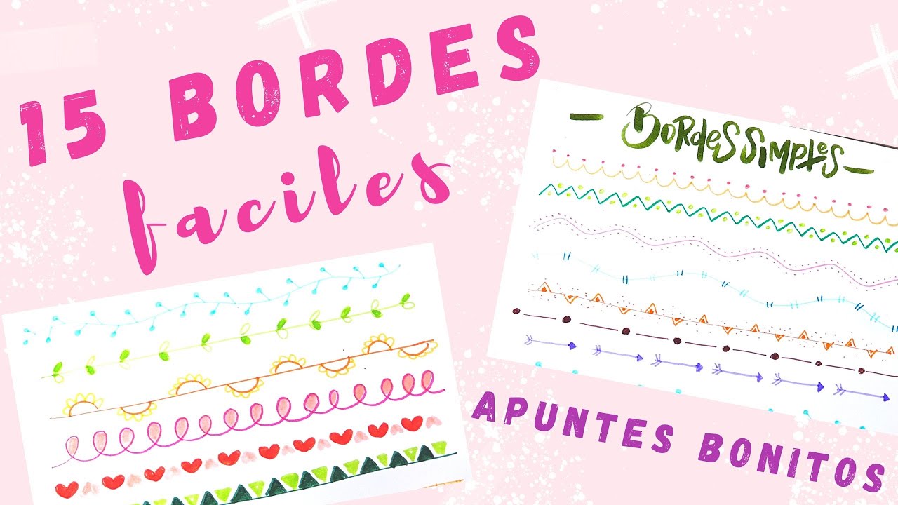 15 Bordes, divisiones y márgenes para cuadernos 🌸 (Ideas fáciles para APUNTES BONITOS)