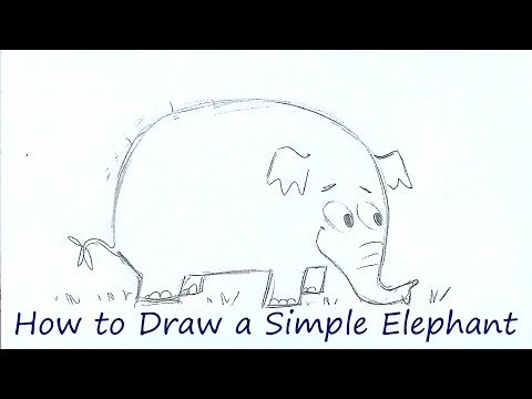How to Draw a Cartoon Elephant