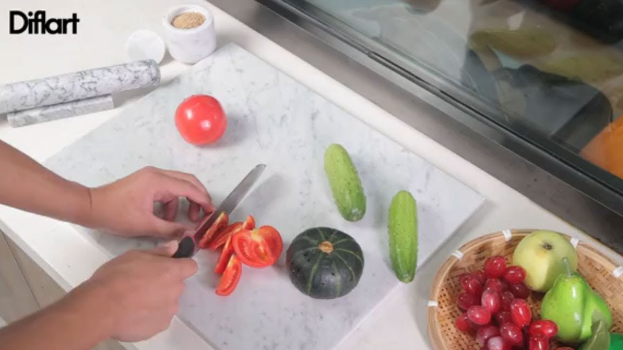 Diflart Carrara Marble Custing | Pastry Board