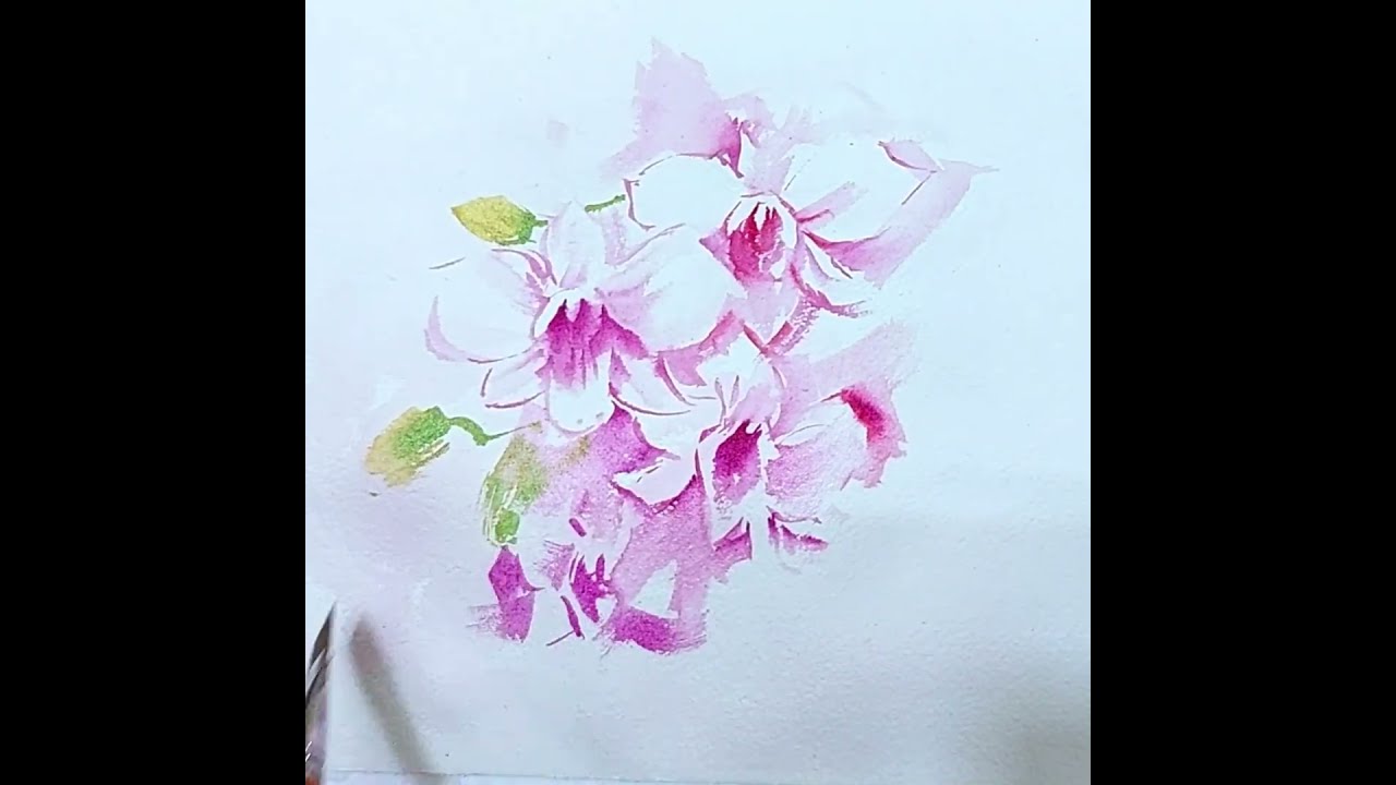 Hues of Harmony | Orchid Flowers | Floral Watercolor Impression