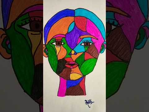 Modern Cubism Art 👀 #art #drawing #cubism #drawingtutorial #song #trending #viral #subscribe #like