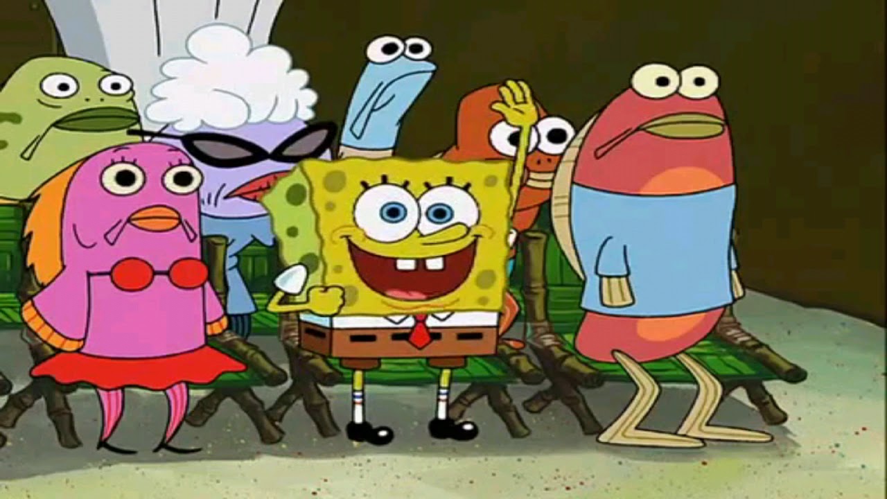 Patrick kicks Sandy (2 parts)