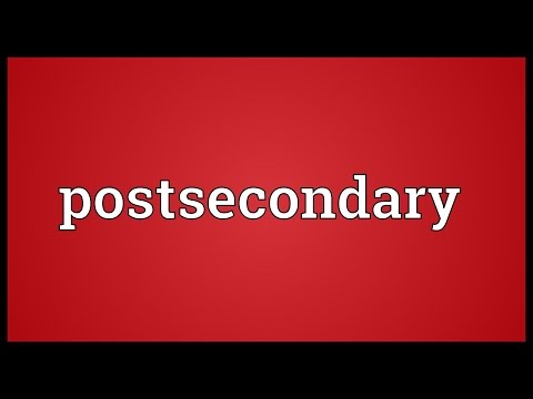 Postsecondary Meaning