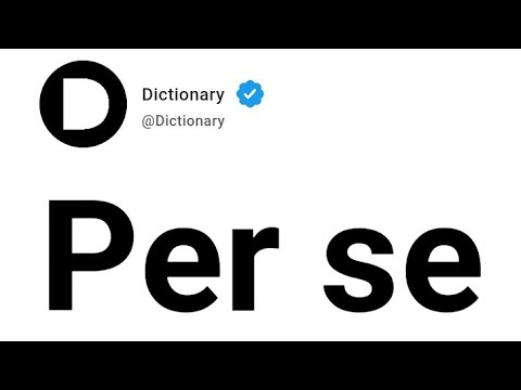 Per se Meaning In English