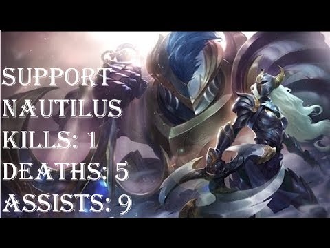 League of Legends: Nautilus Support Ranked Gameplay #Game3