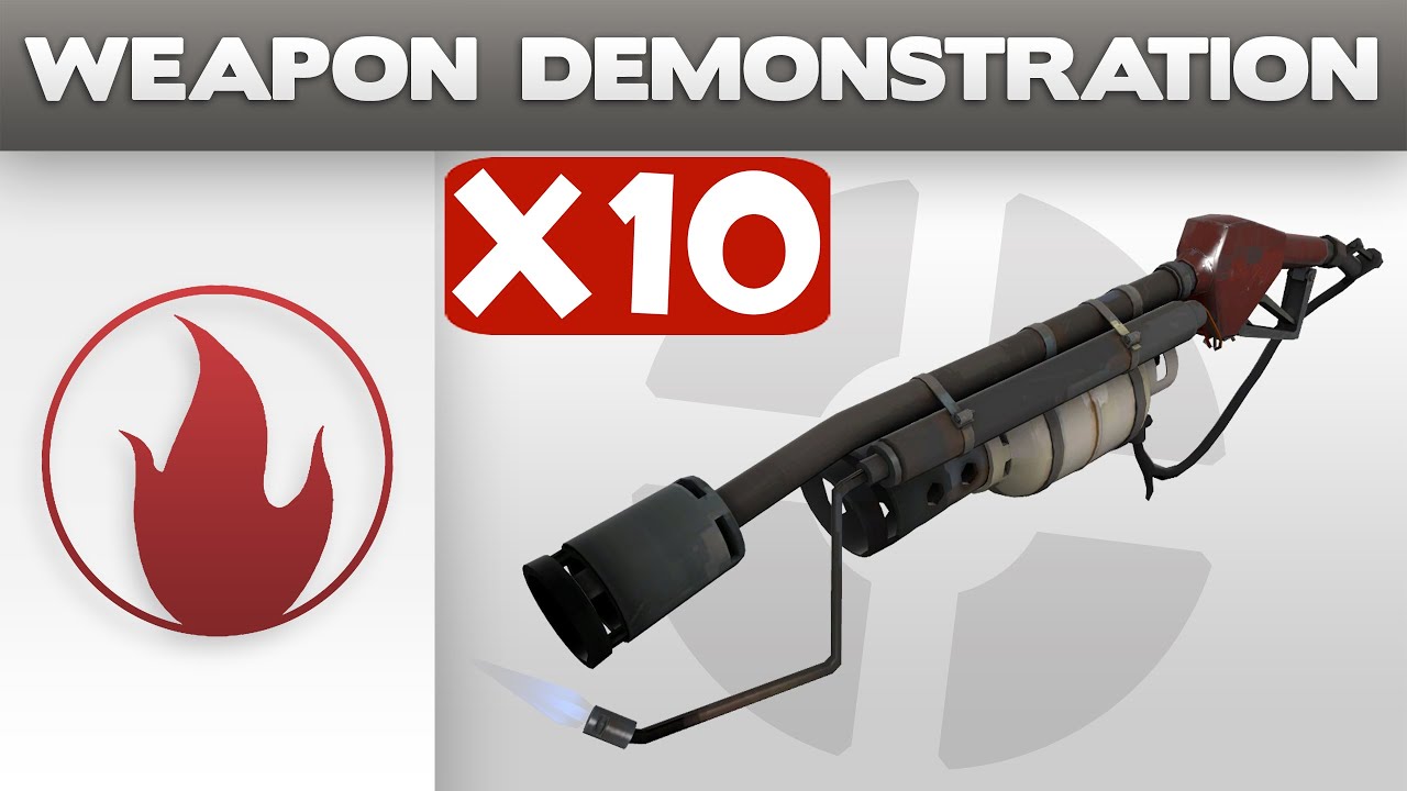 Multiplied by 10 Weapon Demonstration - Flame Thrower