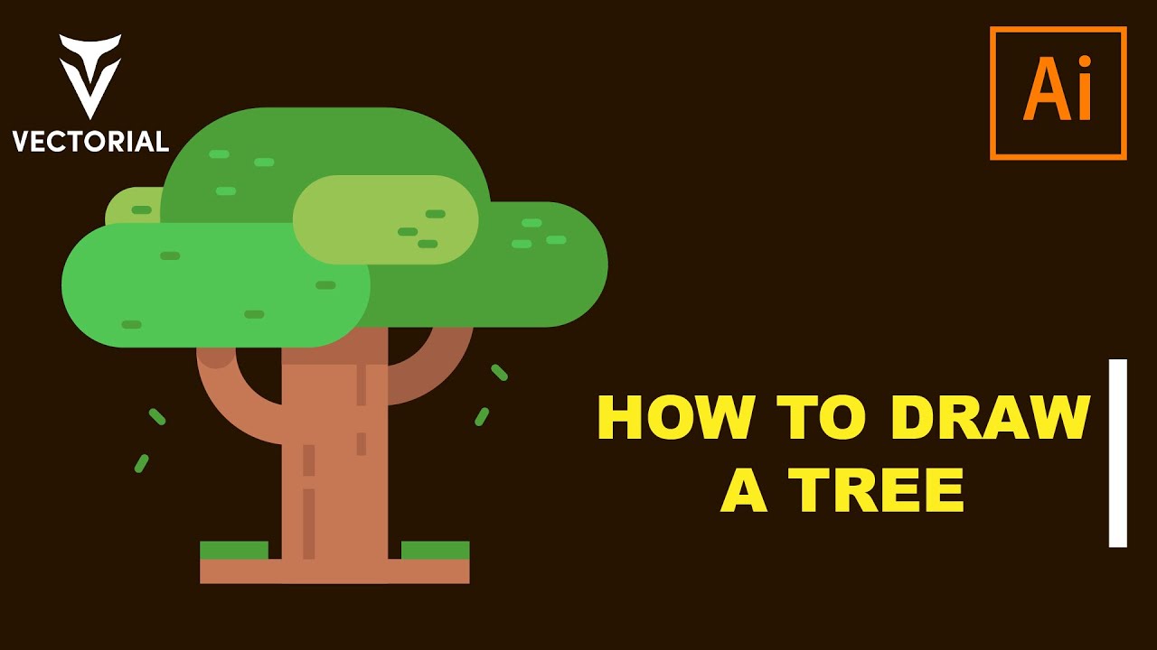 How to draw a Tree vector in Adobe Illustration