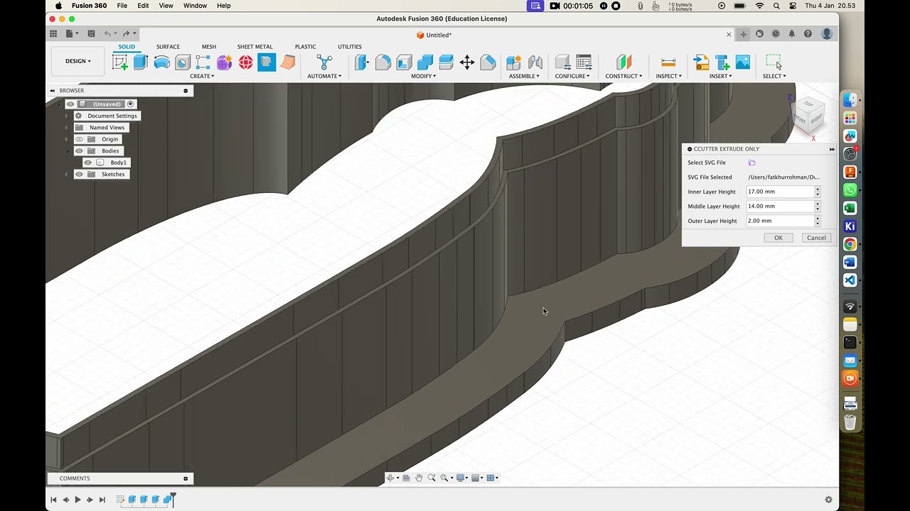 Cookies Cutter offset extrude fillet