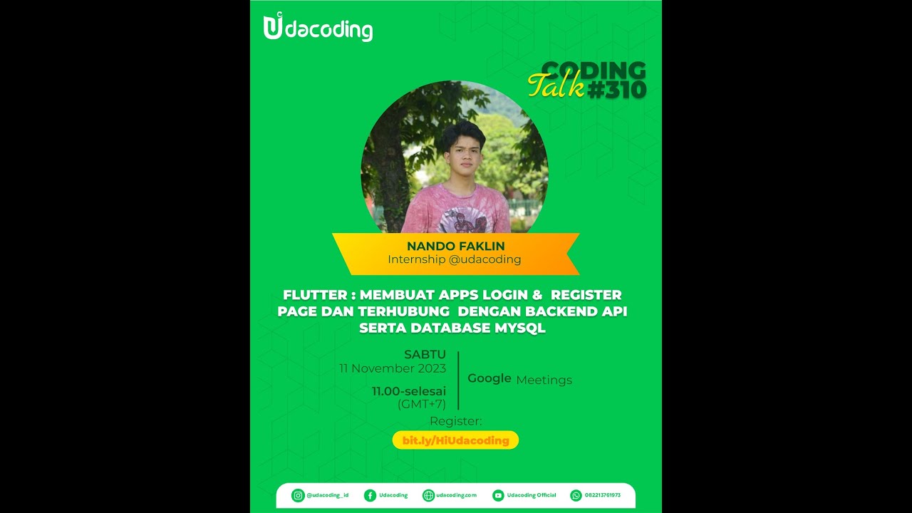 Coding Talk #310 - Membuat Form Login dan Register Mobile Apps Flutter dan Terhubung dengan Backend