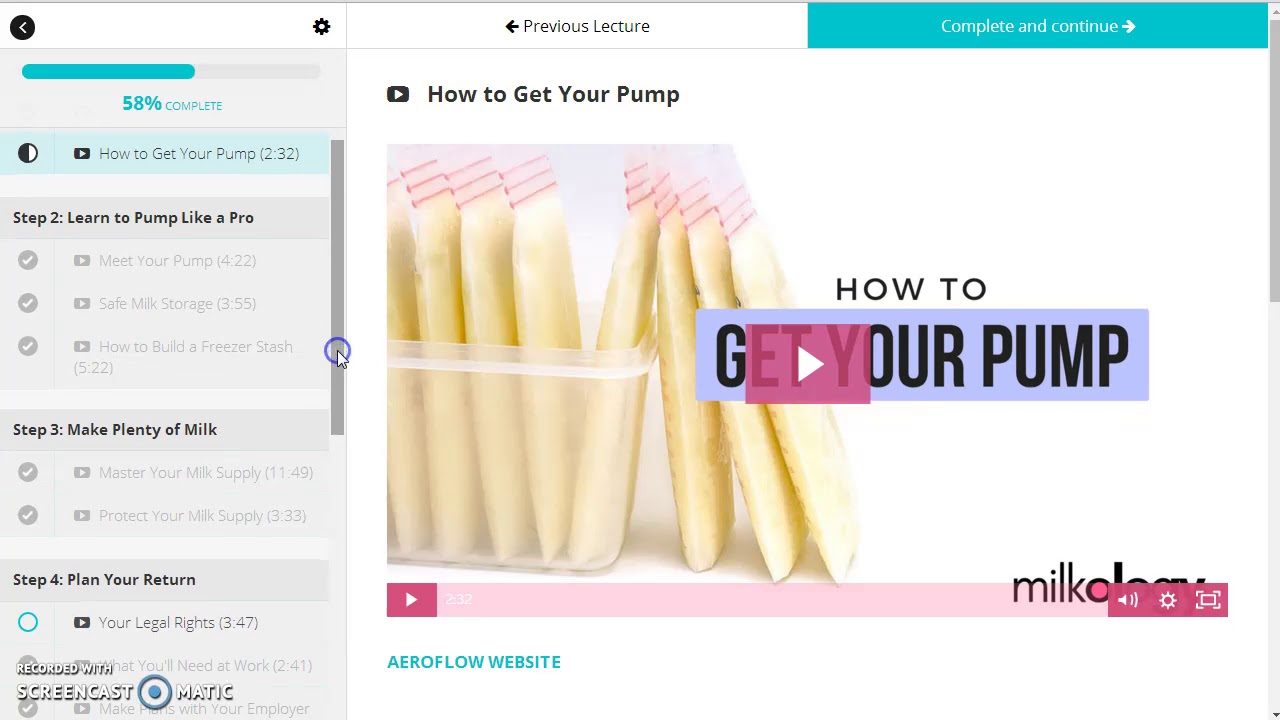 Milkology pumping class overview