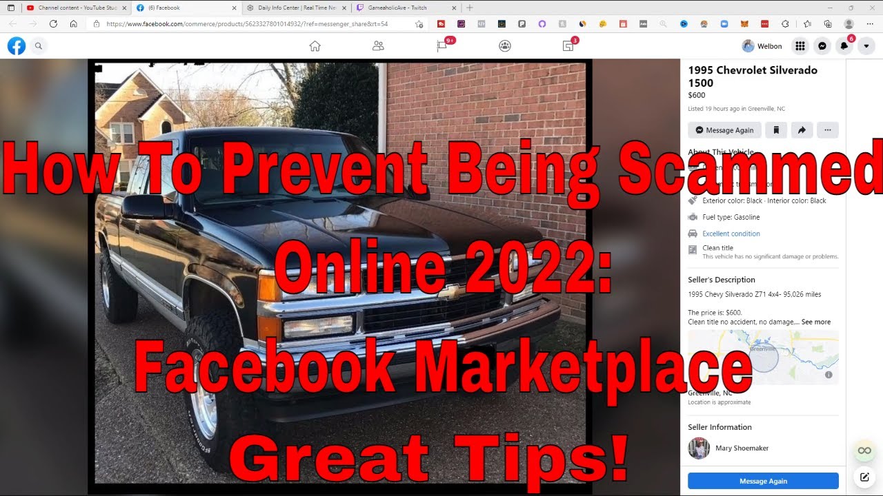 🆕How To Prevent Being Scammed On Facebook Marketplace Review | How To Report Scams | Great Tips