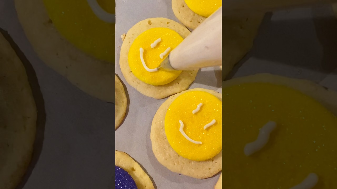 Let’s finish off some smiley face sugar cookies 🙂