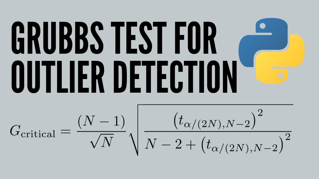 Grubbs Test for Outlier Detection using Python