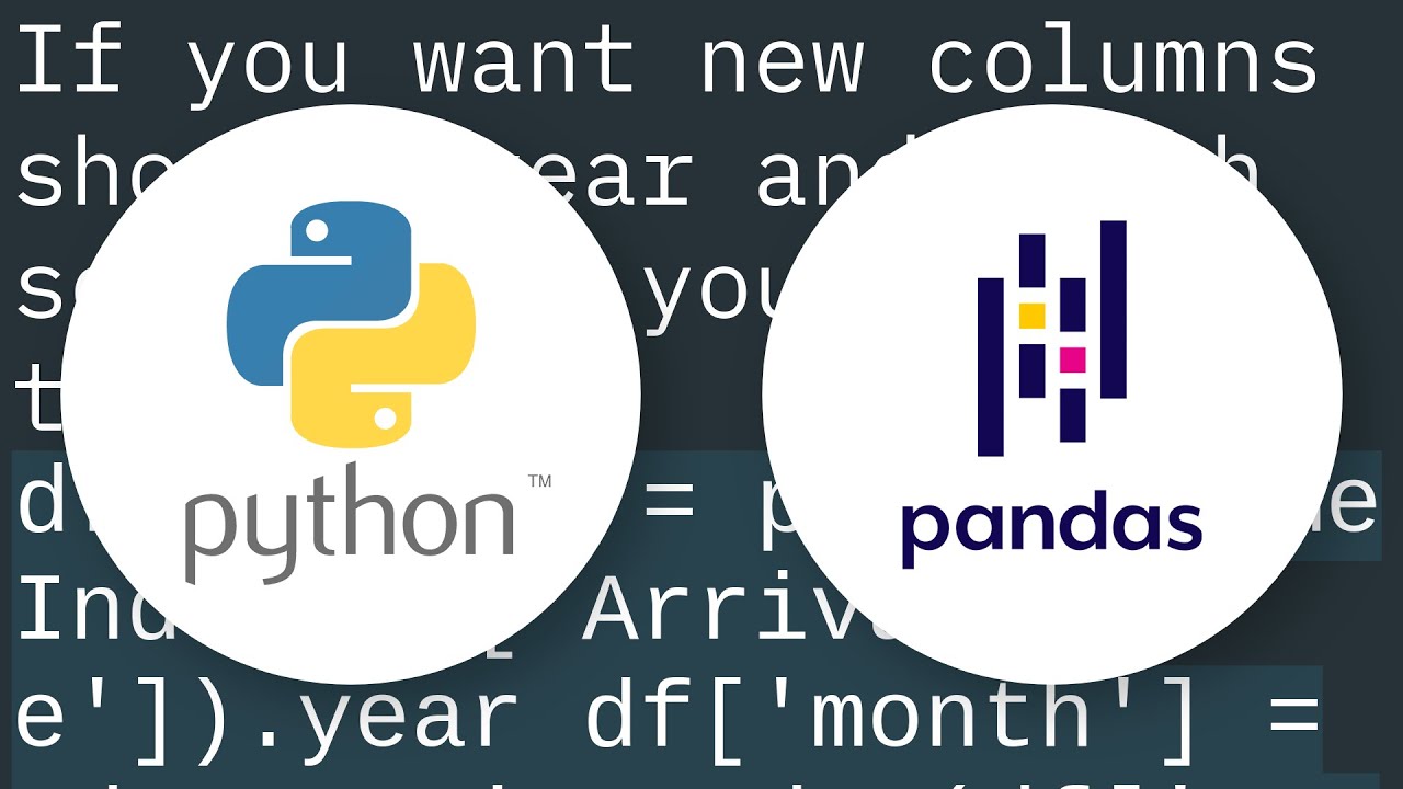 Extracting just Month and Year separately from Pandas Datetime column
