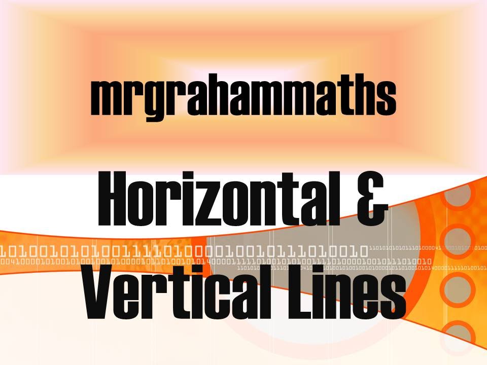 National 4/5 Maths - Horizontal & Vertical Lines