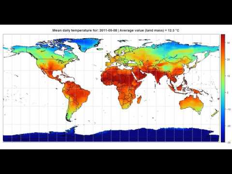 Mean daily temperature grids for 2011