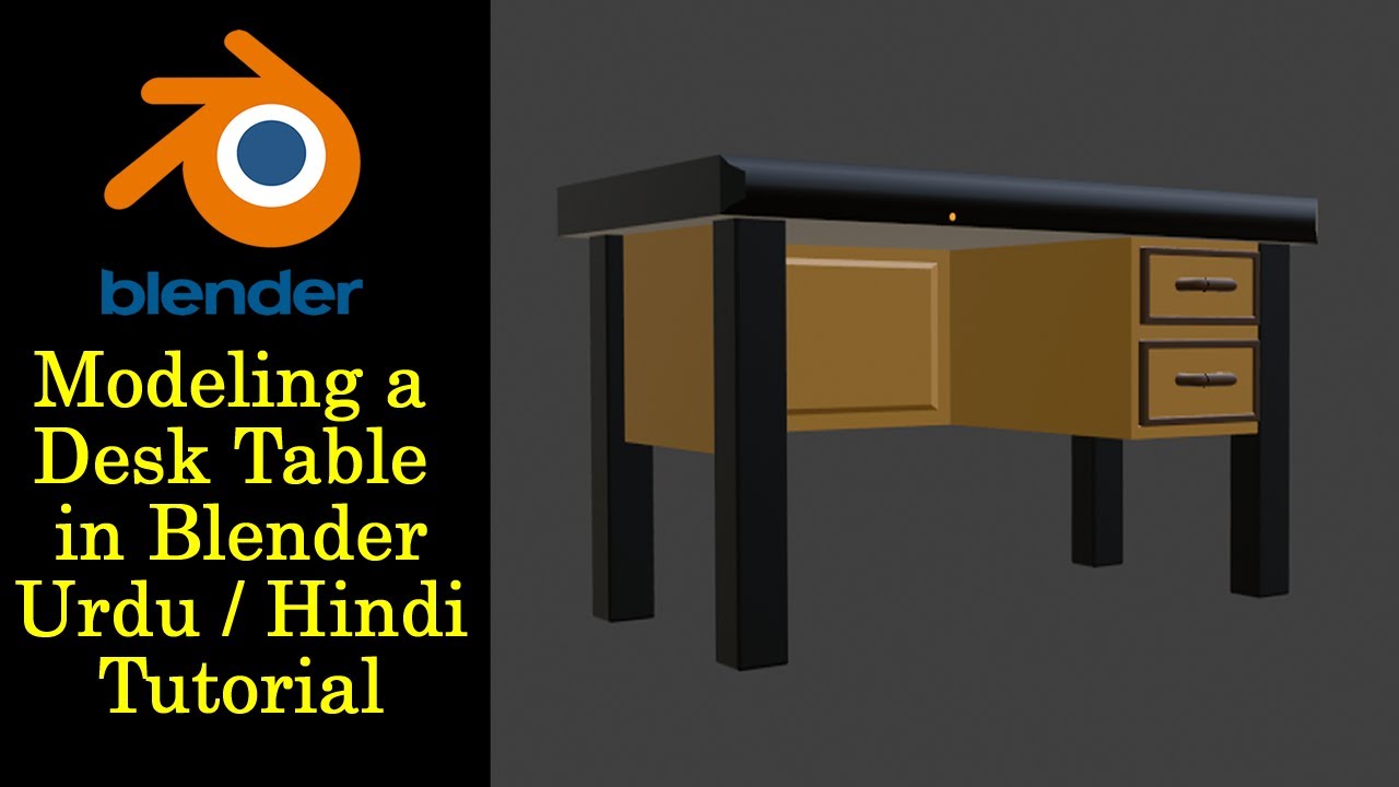How to Model a Computer Table in #Blender  Office Desk #3D Modeling #Tutorial for Beginners