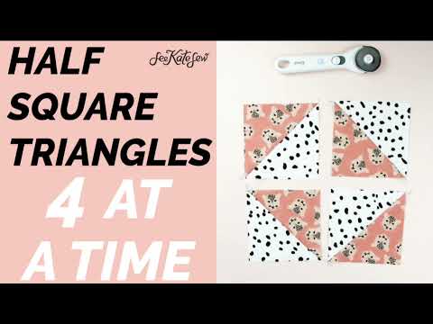Half Square Triangles 4 at a time | Quilting 101 Cheat Sheet