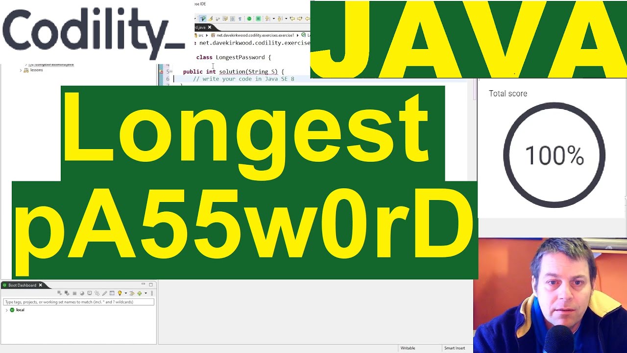 Codility Longest Password Java solution