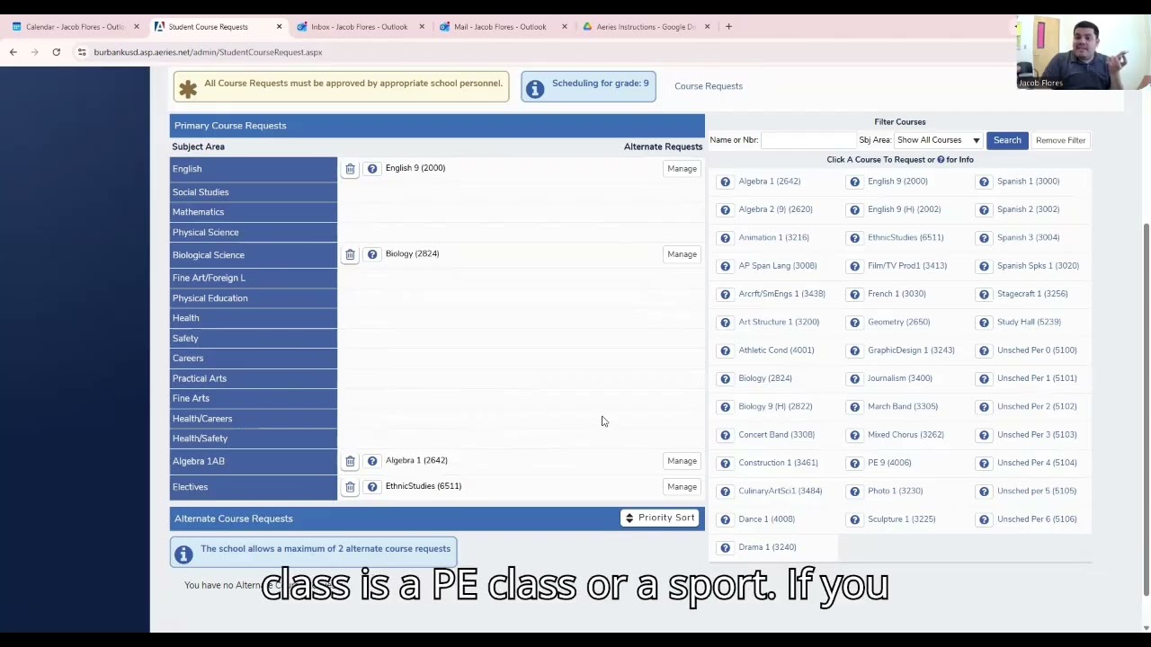 Aeries Course Request Tutorial