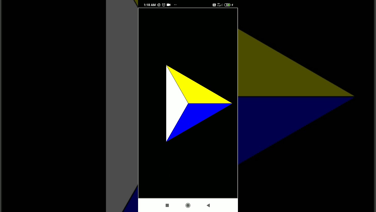 Triangle Color changing shape using python turtle graphics