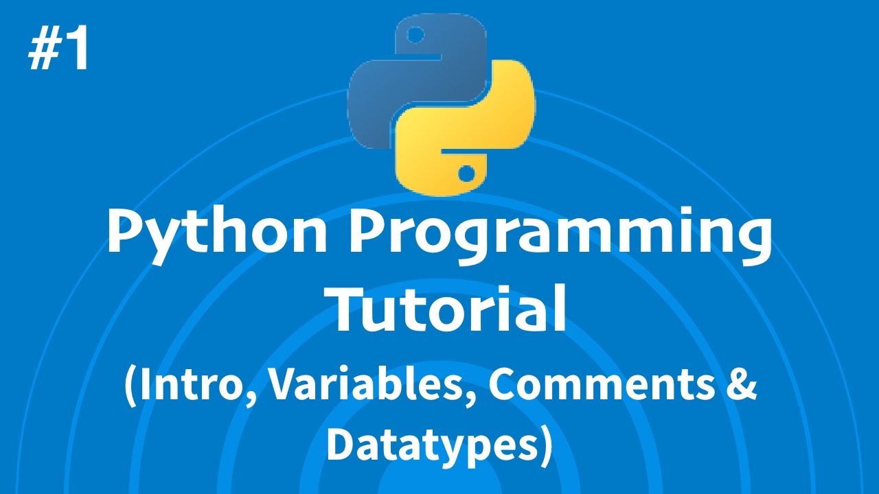 Python programming tutorial - Variables, Datatypes & Comments