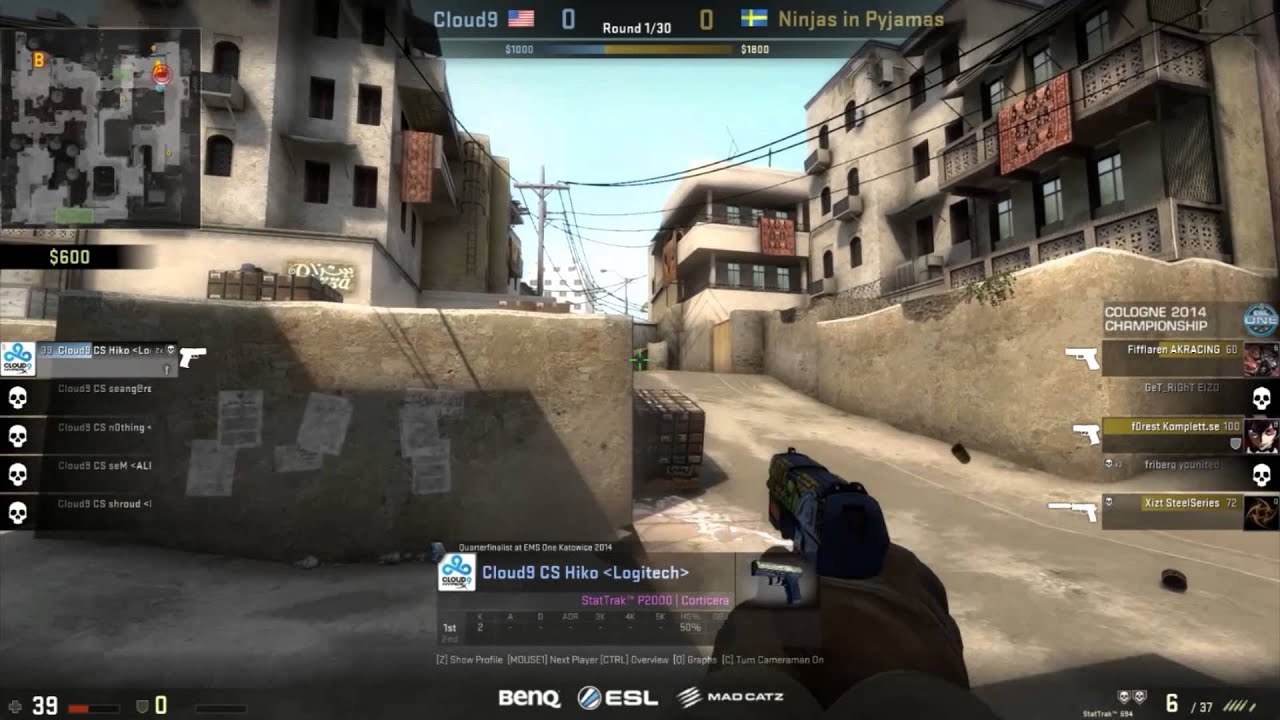 Cloud9 Hiko insane 180° Kill vs NiP GeT_RiGhT