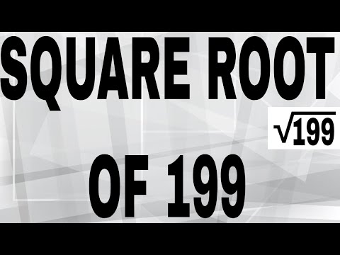 SQUARE ROOT OF 199