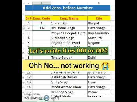 Add Initial / Leading Zero in numbers
