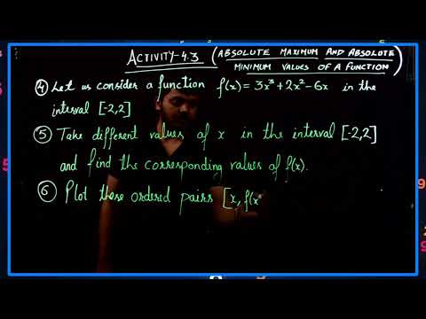 Activities -4.3 (Absolute Maximum and Absolute Minimum Values of a Function)