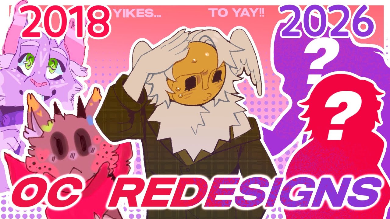 REDESIGNING my OLDEST OCs!! | Redesign, Commentary, Speedpaint