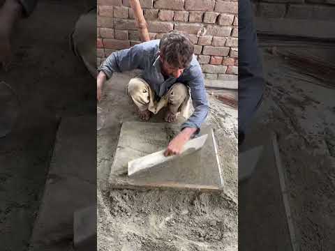How Stylish Cement Window is Made? #concrete #construction #cementart #shorts