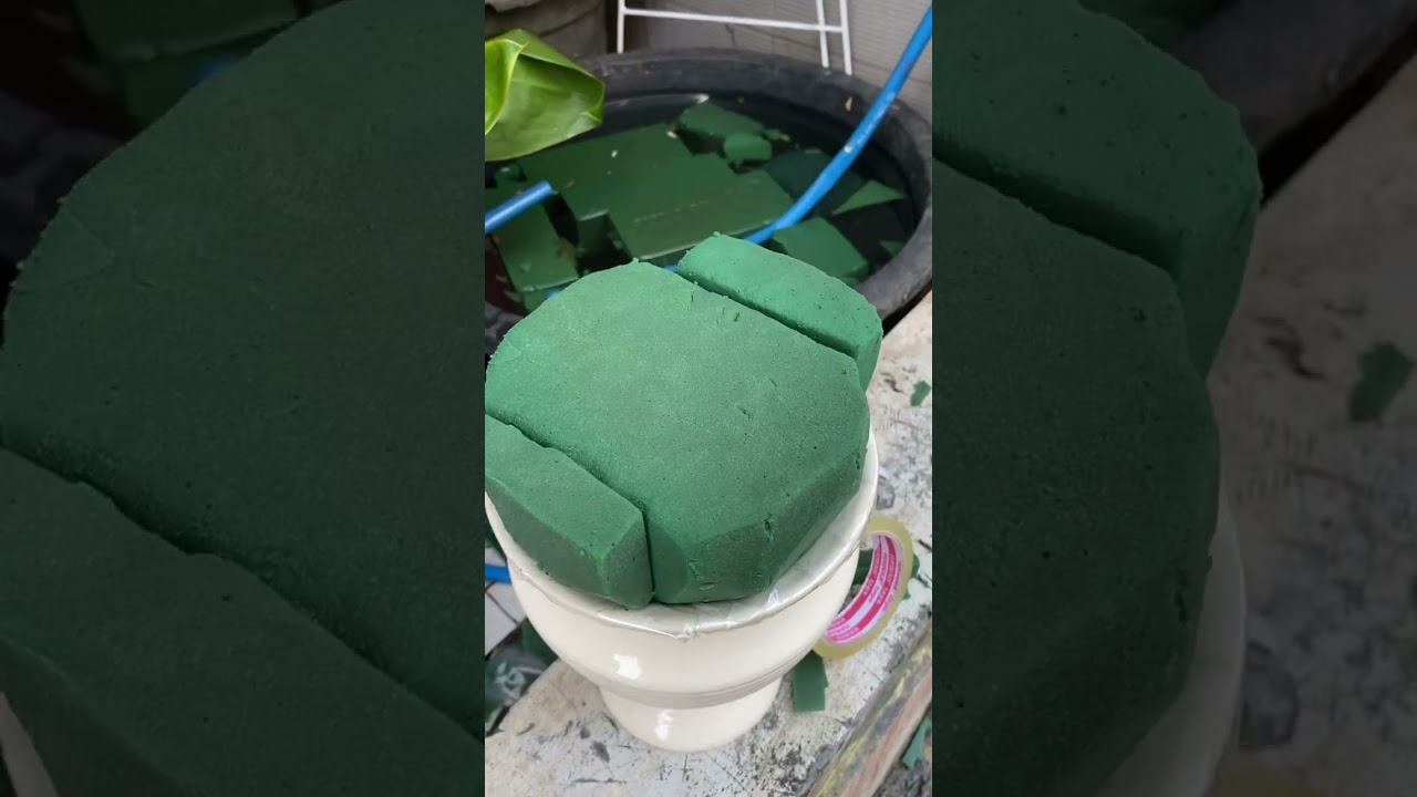 Tutorial pemula toko bunga - foam bunga meja kuat tidak mudah copot