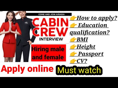 Air Asia hiring cabin crew| Air hostess job vacancy| Map aviation career app| Cabin crew recruitment