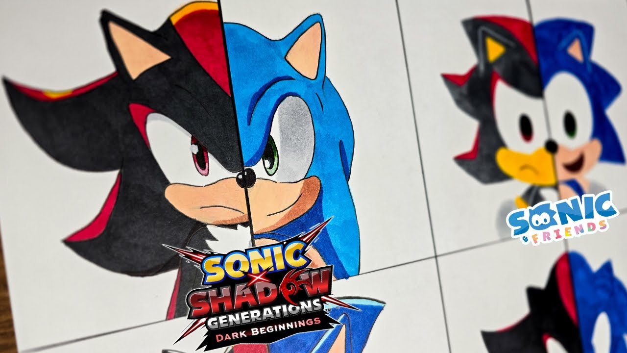 Drawing SONIC vs SHADOW in 4 Different Styles | Part 5