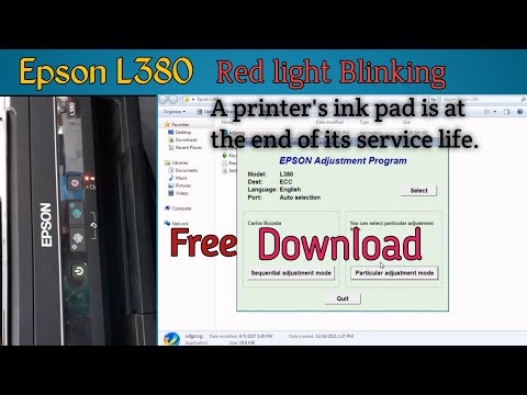 Adjustment software free download on Epson L380 Printer | Service required problem solution.