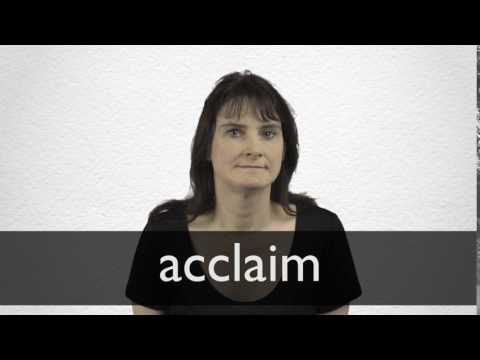 How to pronounce ACCLAIM in British English