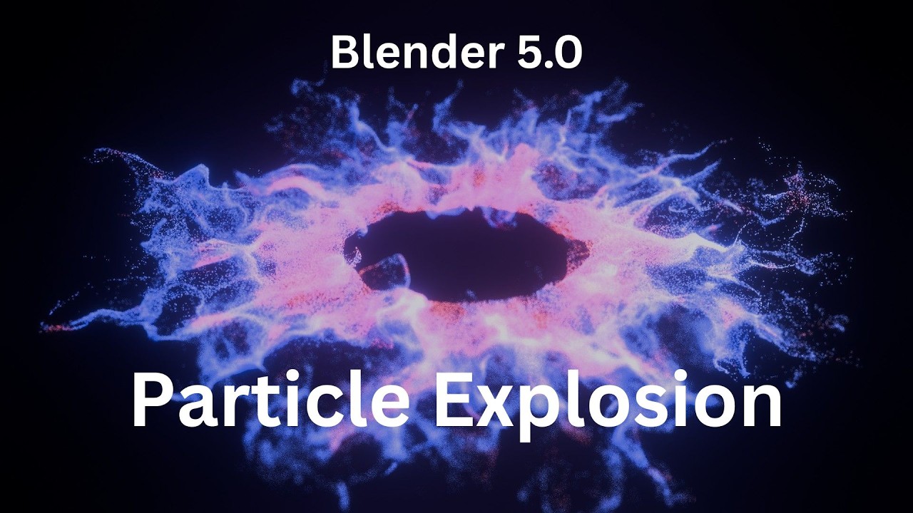 Blender 5.1 geometry node to make a basic procedural particle explosion effect