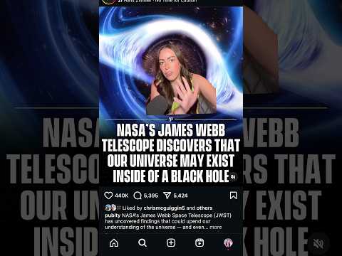 Did JWST discover evidence that we’re living inside a black hole?! #nasa #space #science #shorts