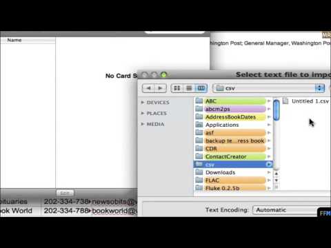 Create .CSV file for Address Book Free (Mac)-MR