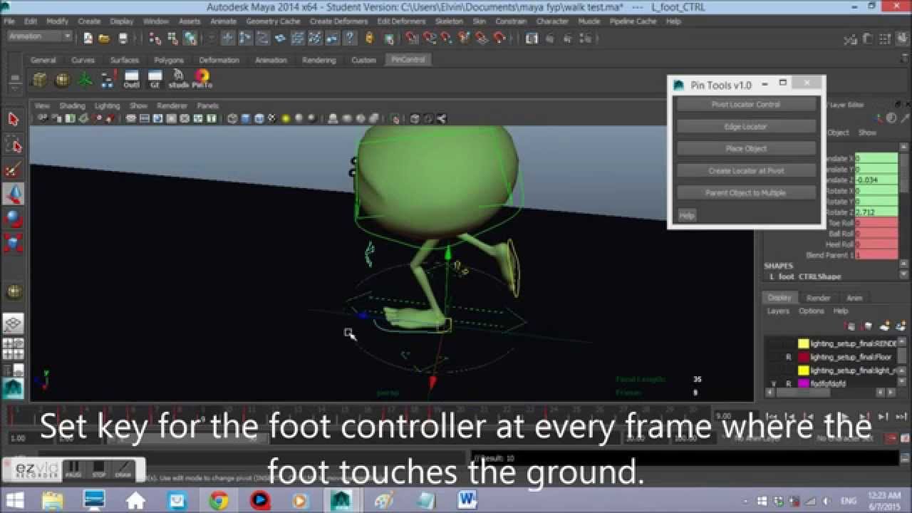 Pin Tools Maya