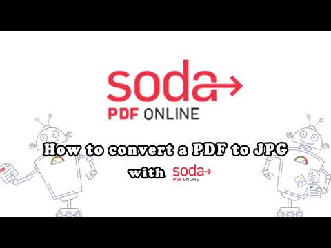 How to convert a PDF to JPG with Soda PDF Online
