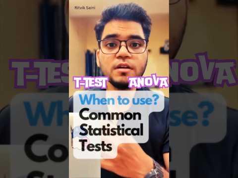 T-Test & ANOVA | Use in PhD Research | Ritvik Saini #phdlife #statisticalanalysis #dataanalysis