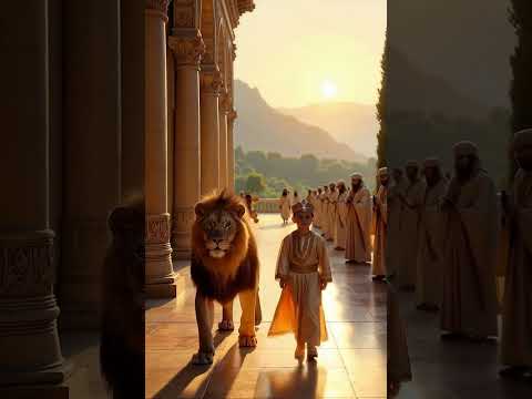 Ancient Greek Child catwalk with Lion | Animals for kids | How to create ai video #aivideo