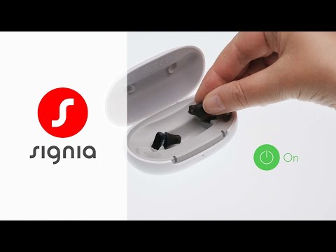 Silk Charge&Go IX - how to power a hearing aid on and off | Signia Hearing Aids