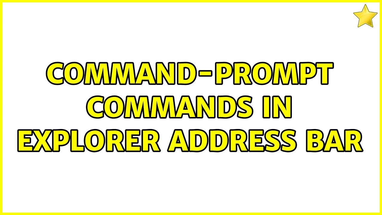 Command-Prompt commands in Explorer Address Bar