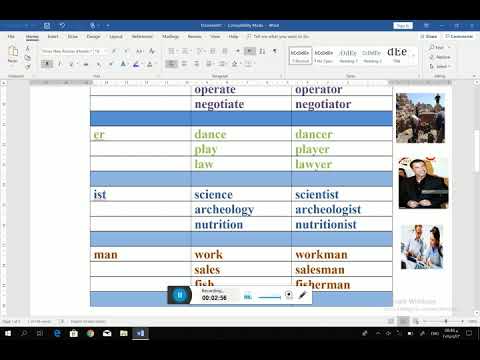 Suffixes and jobs
