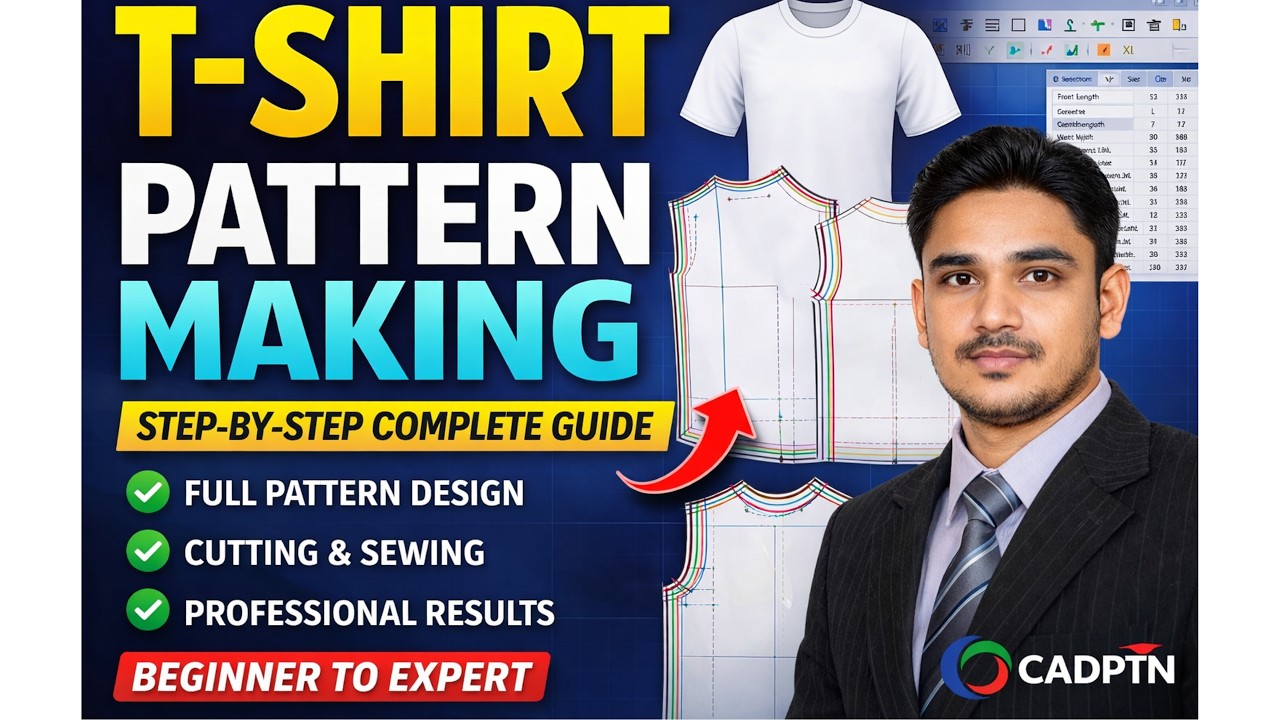 T-Shirt Pattern Making Tutorial | Step-by-Step Guide for Beginners