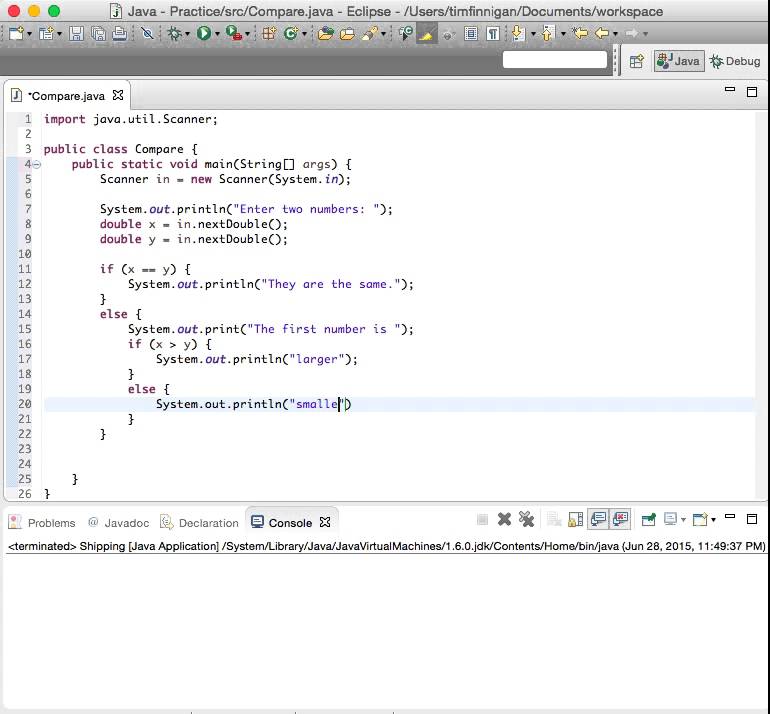 Compare two numbers using Booleans (Java)