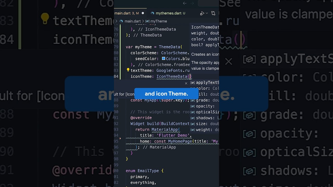 How to use Themes in #Flutter